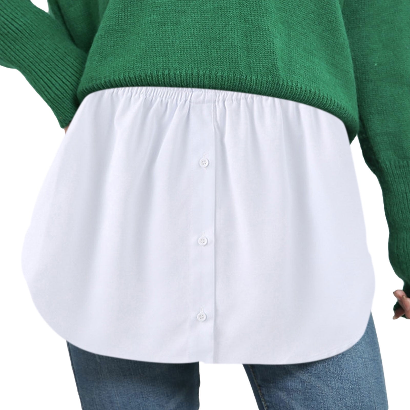 Musuos Adjustable Layering Fake Tops Lower Sweep, Half-Length A Version ...