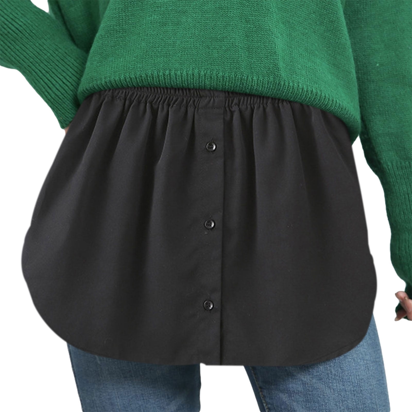 Musuos Adjustable Layering Fake Tops Lower Sweep, Half-Length A Version ...
