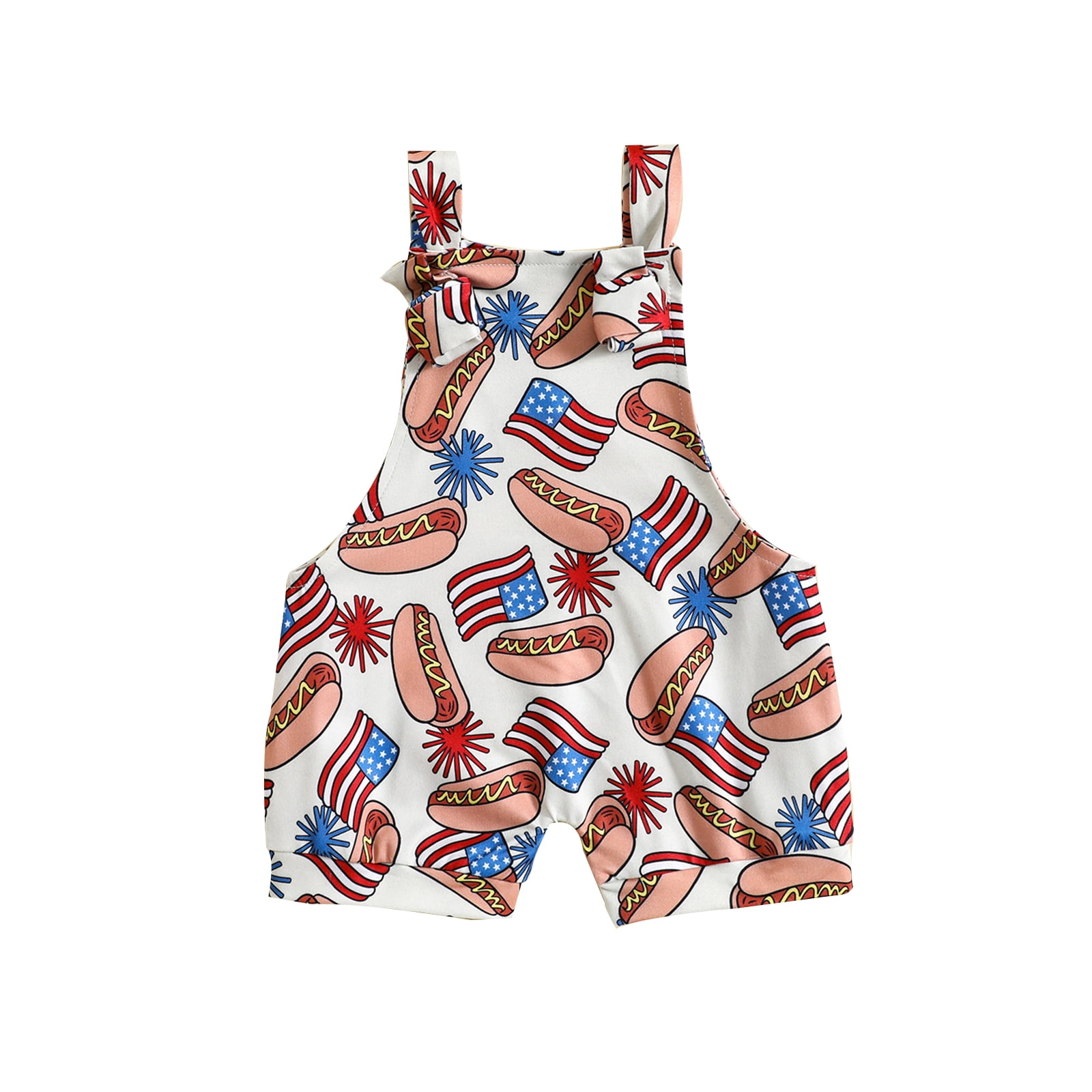 Musuos Baby 4th of July Overall Shorts, 6 12 18 24M 3T Sleeveless ...