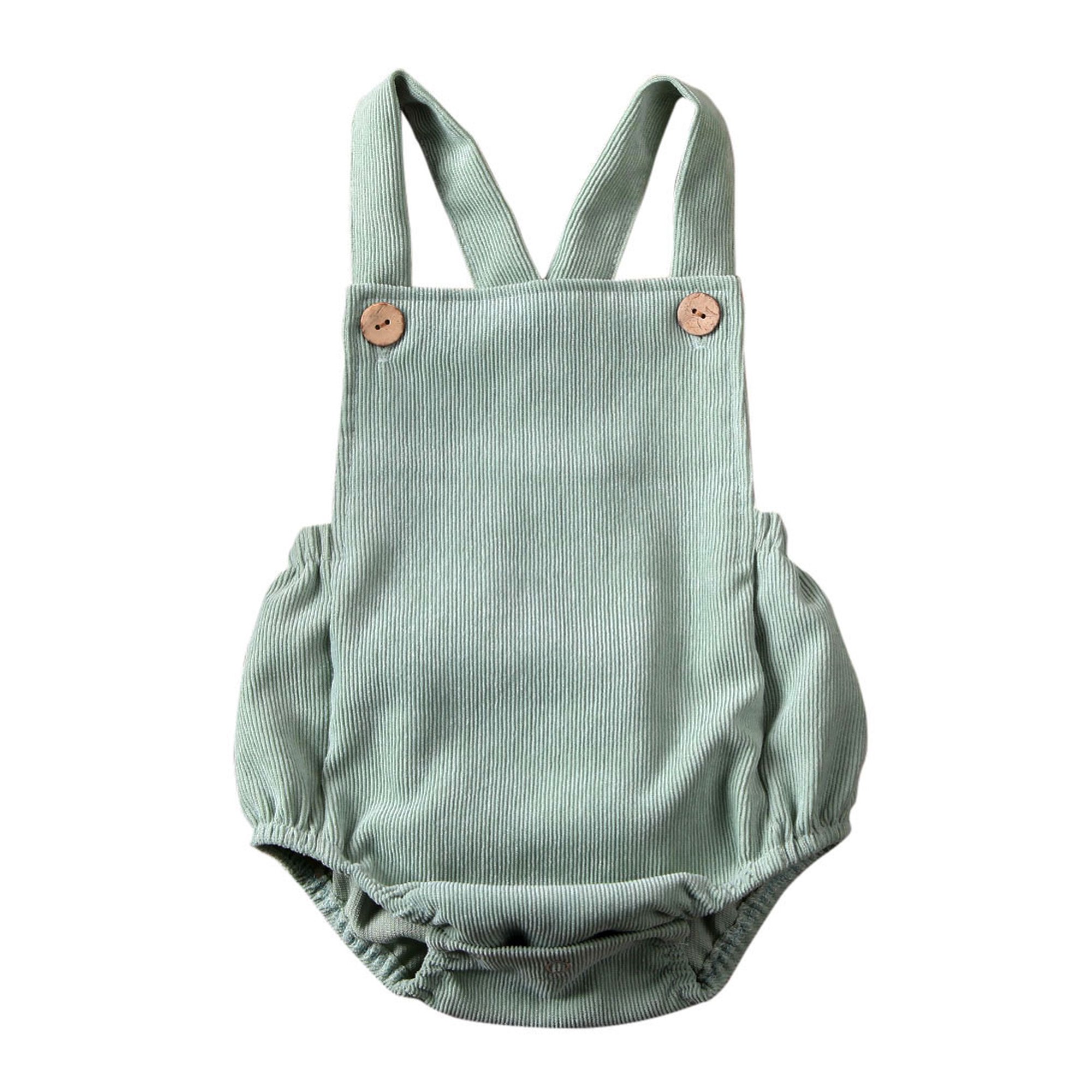 Musuos Baby Boy Girl Corduroy Romper Sleeveless Jumpsuit Backless ...
