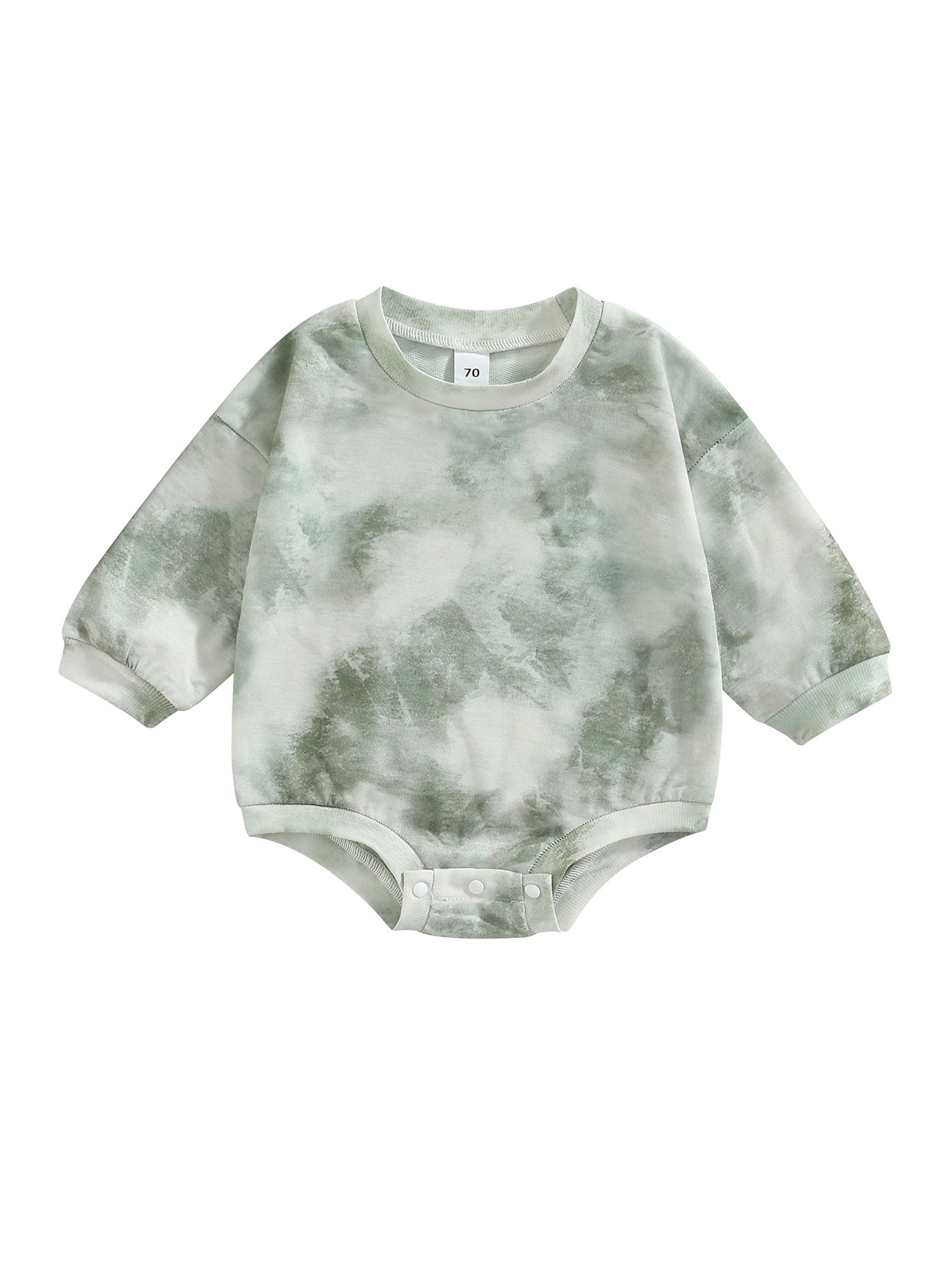 Musuos Baby Boy Girl Tie Dye Sweatshirt Romper Oversized Bodysuit Pullover Top - Walmart.com