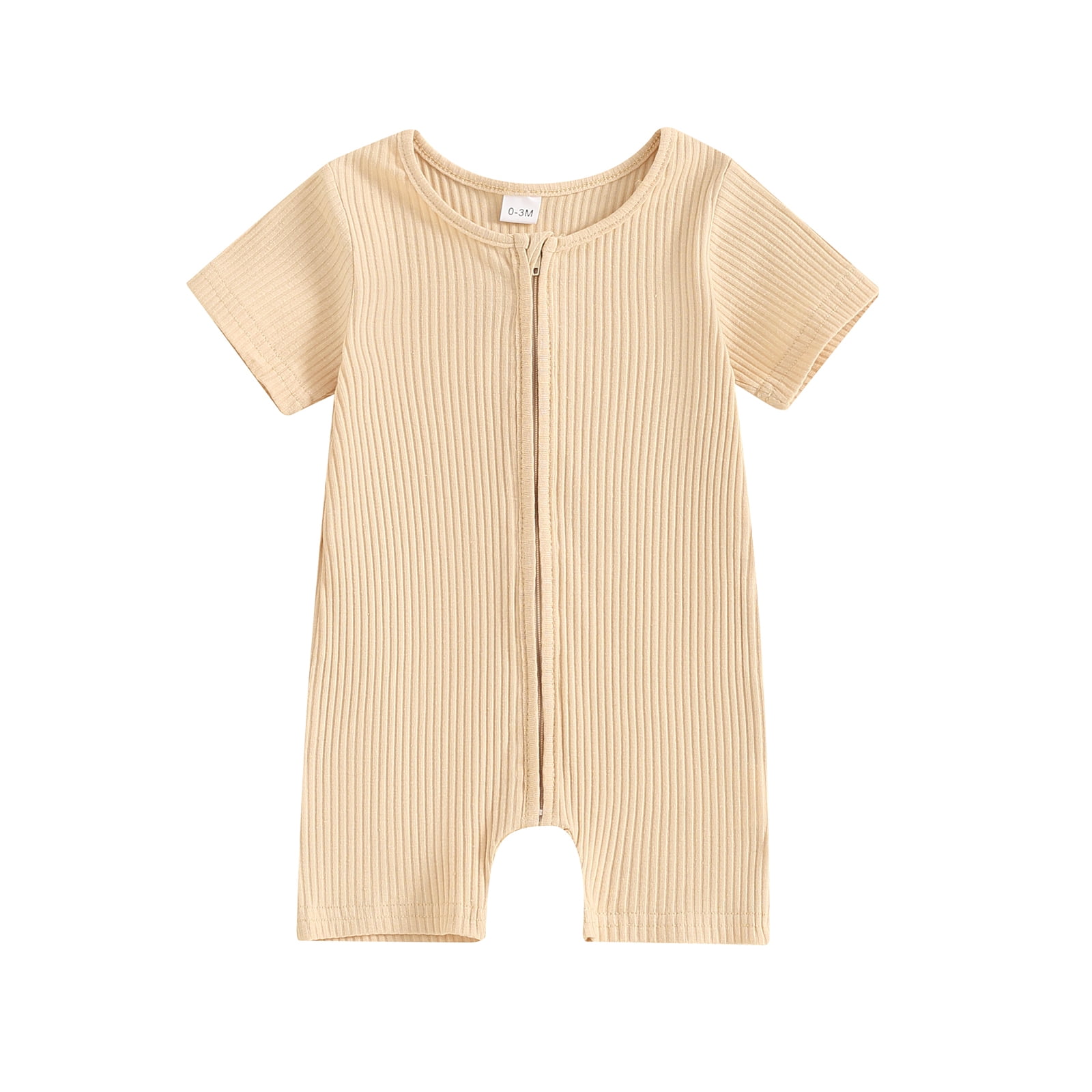 Musuos Baby Boys Girls Jumpsuits 3M 6M 12M Solid Color Short Sleeve ...