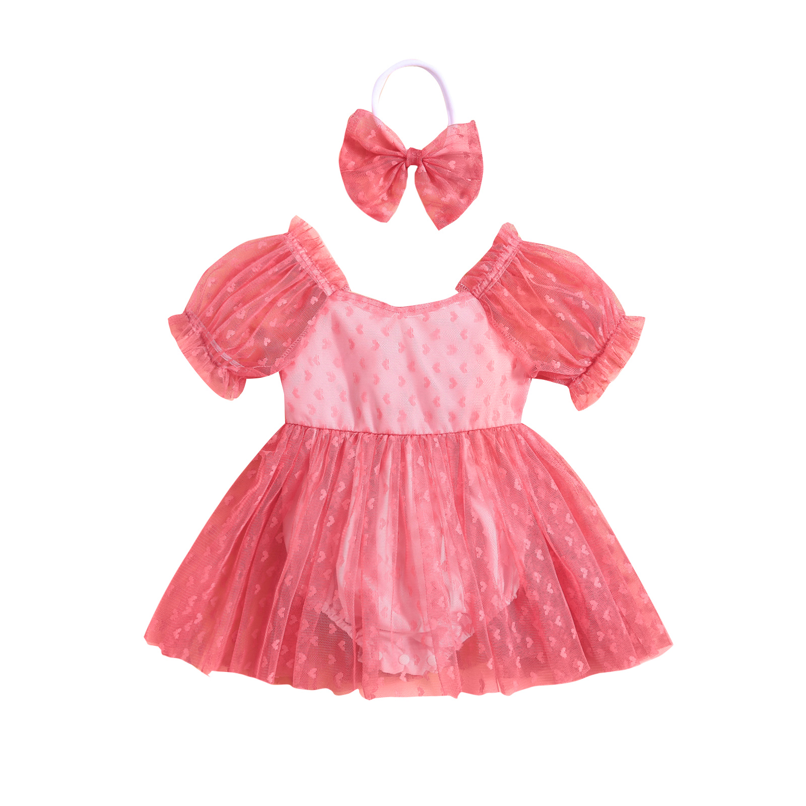 Musuos Baby Girl 2 Piece Outfits 6 12 18 24M Heart Print Short Sleeve ...