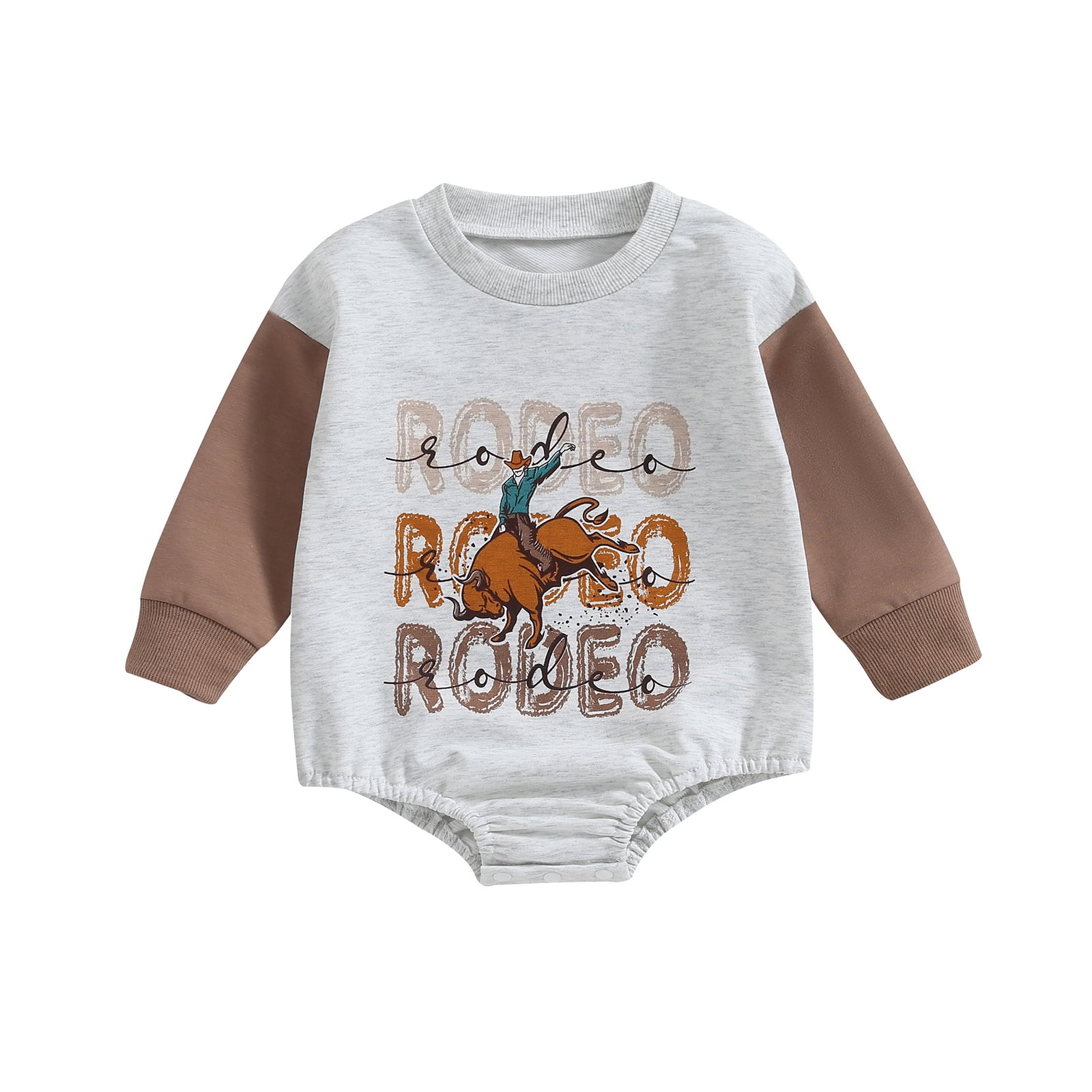 Musuos Baby Romper, 3 6 12 18M Long Sleeve Crew Neck Letters Print Fall ...