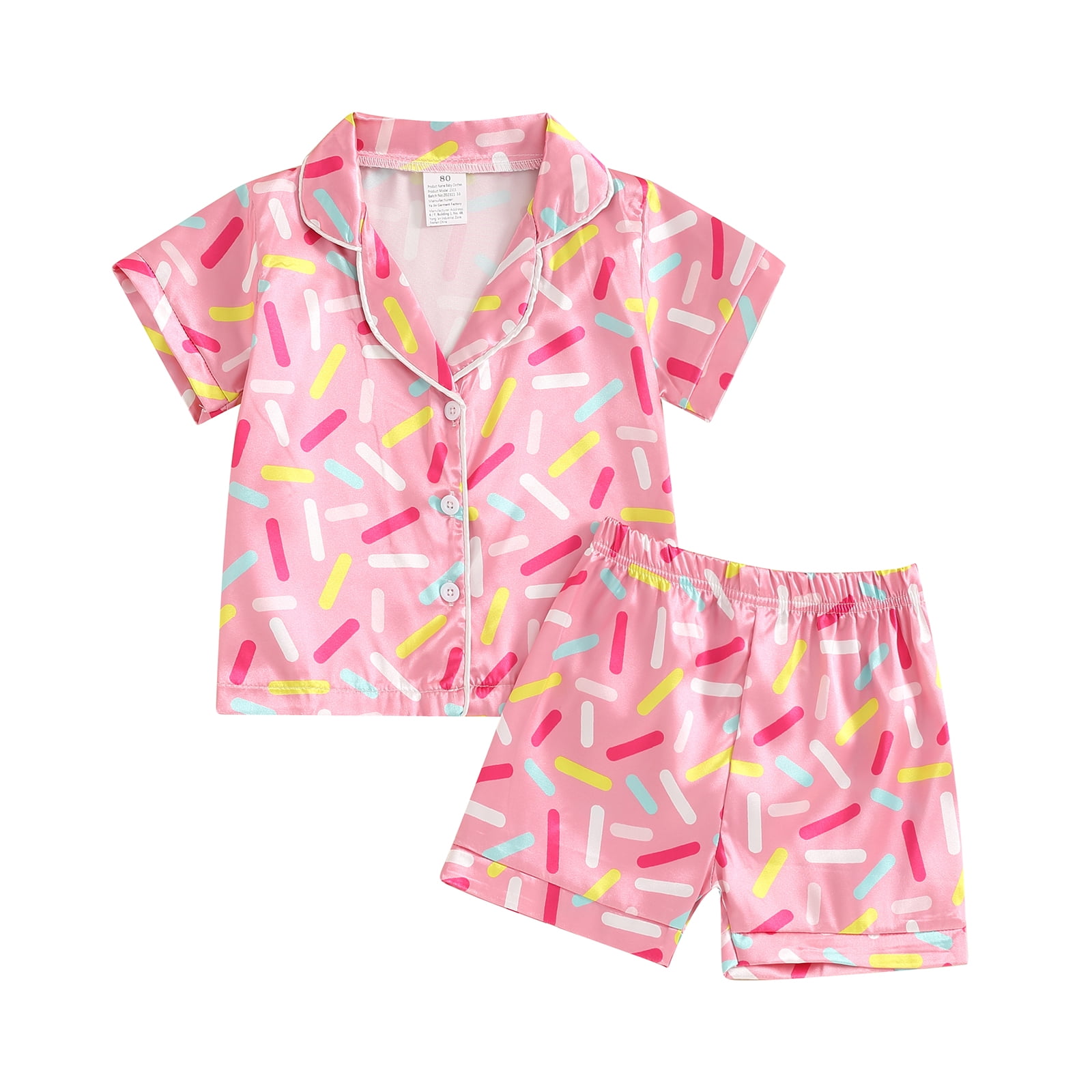 Musuos Kids Girls Summer Pajamas Set, 6Months-7 Years Cute Dog ...