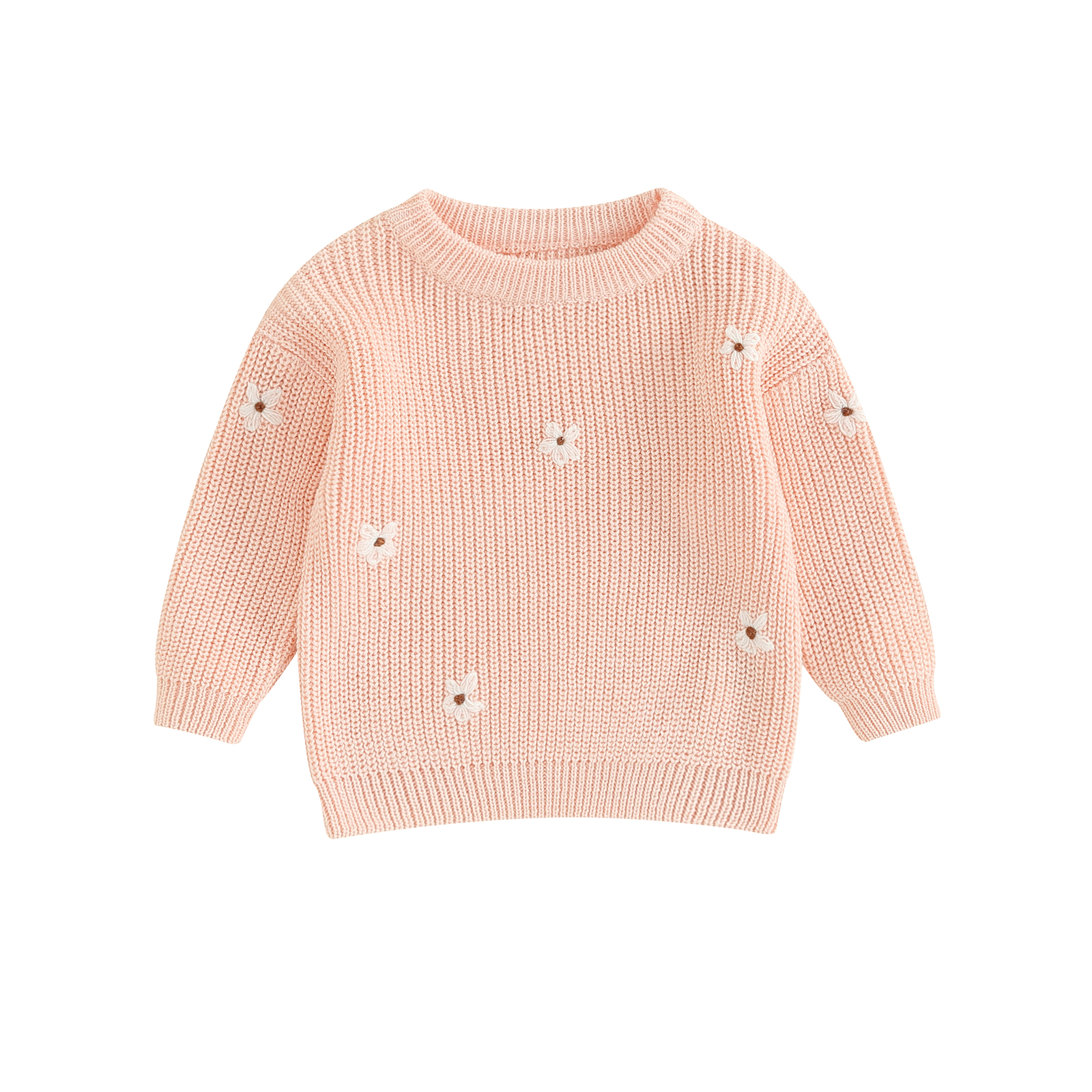 Musuos Kids Girls Sweater, 0-5T Long Sleeve Crew Neck Flower Warm ...