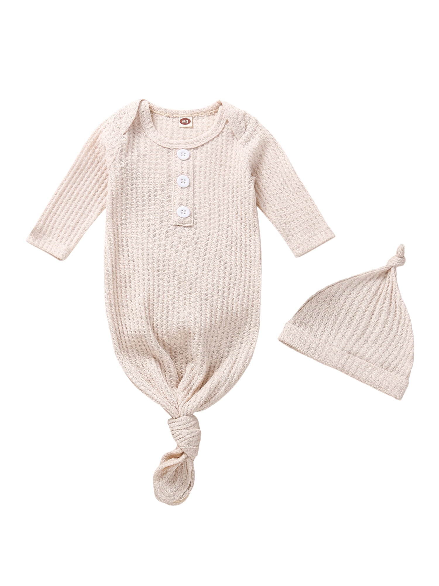 Musuos Knotted Baby Gowns Newborn Coming Home from Hospital Outfit ...