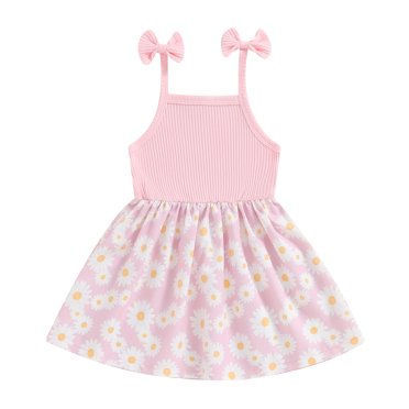 Wonder Nation Girls’ Smocked Slip Dress and Tee, 2-Piece Set, Sizes 4-18 & Plus - Walmart.com