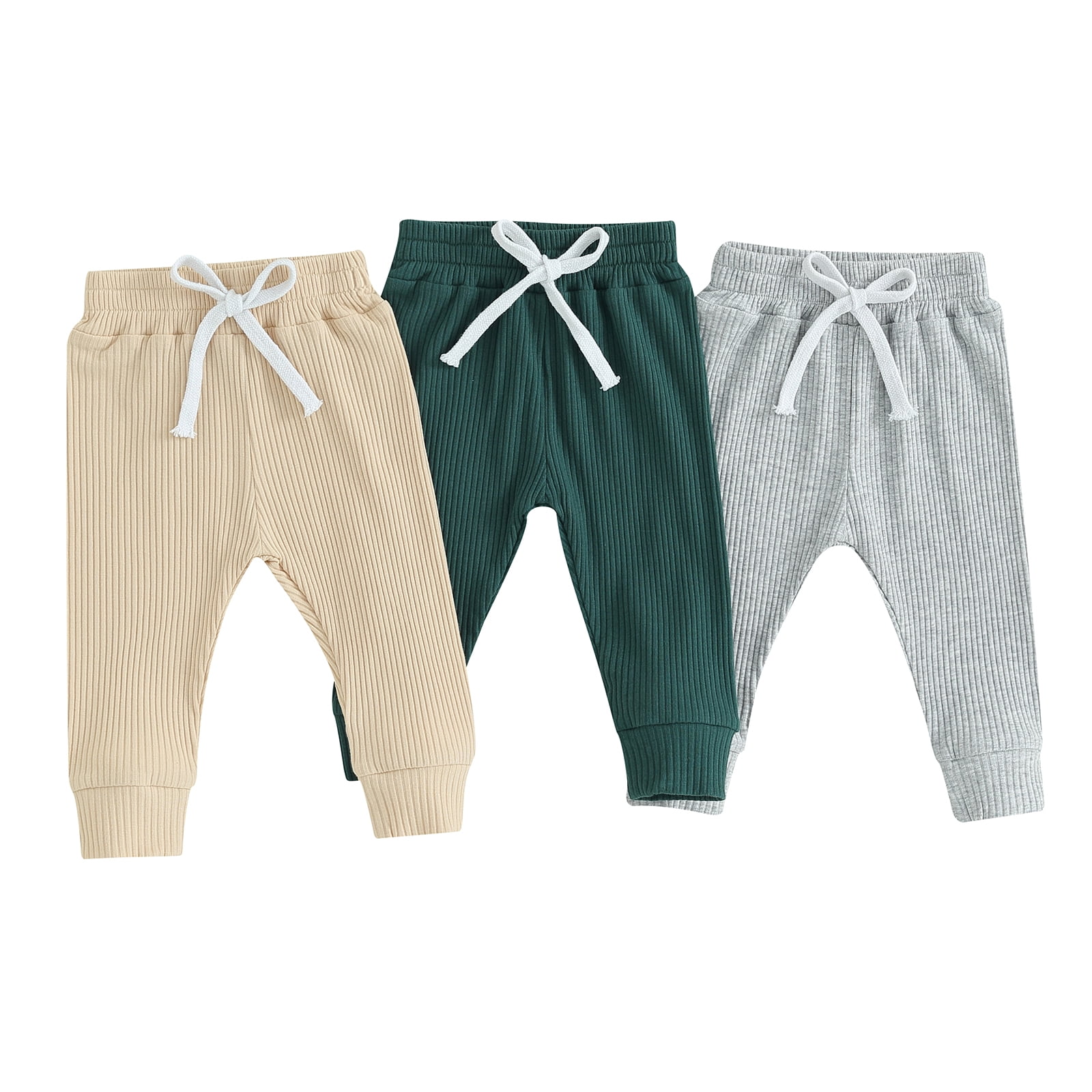 Musuos Toddler 3 Piece Long Pants 6 12 18 24M 3T Winter Baby Solid ...