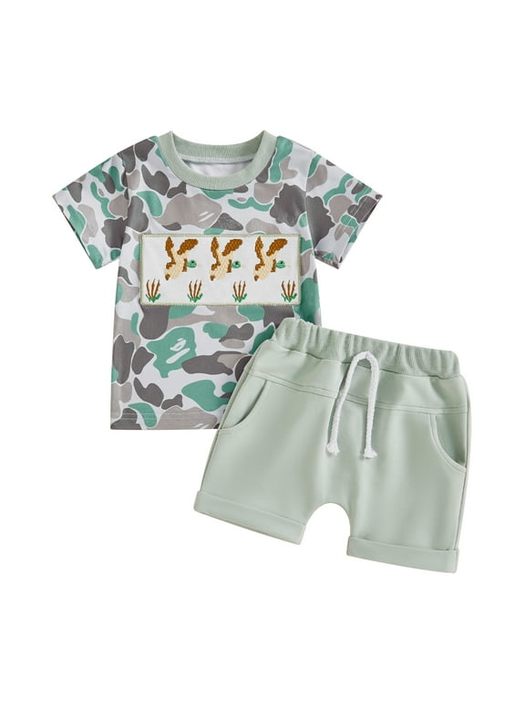 Reebok Baby and Toddler Boy T-Shirt, Tank Top, and Shorts Outfit Set, 3-Piece, Sizes 12M-5T ...