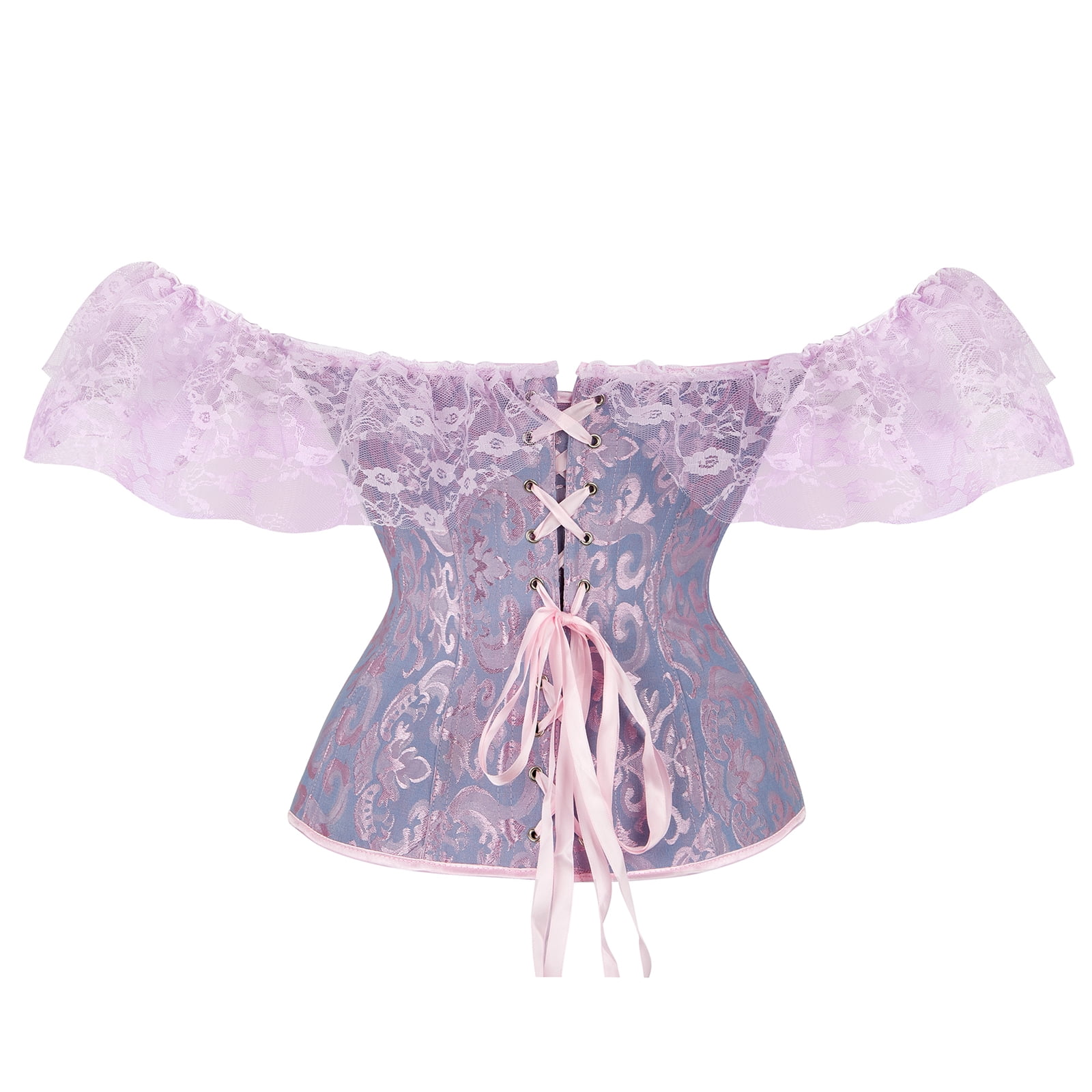 Musuos Women Lace Corset, Waist Shaping Slim Fishbone Bandage ...