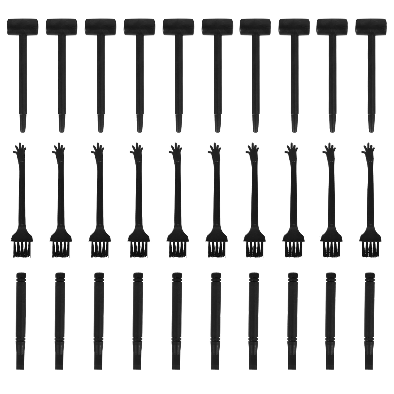 Mutably 10 Sets Plastic Hammer Chisel Brush Archaeological Excavation ...