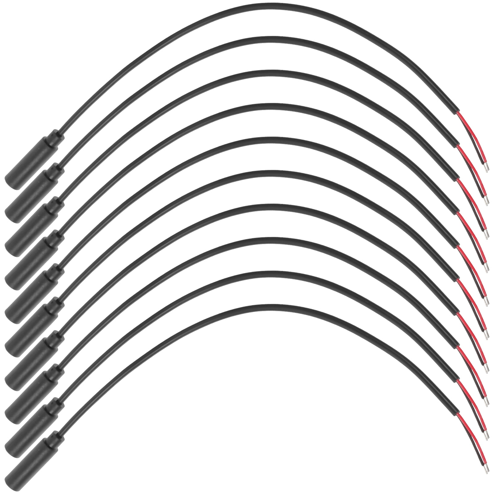 Mutably 10pcs 3.5mm Audio Cable Open End Female Plug to Bare Wire Mono ...