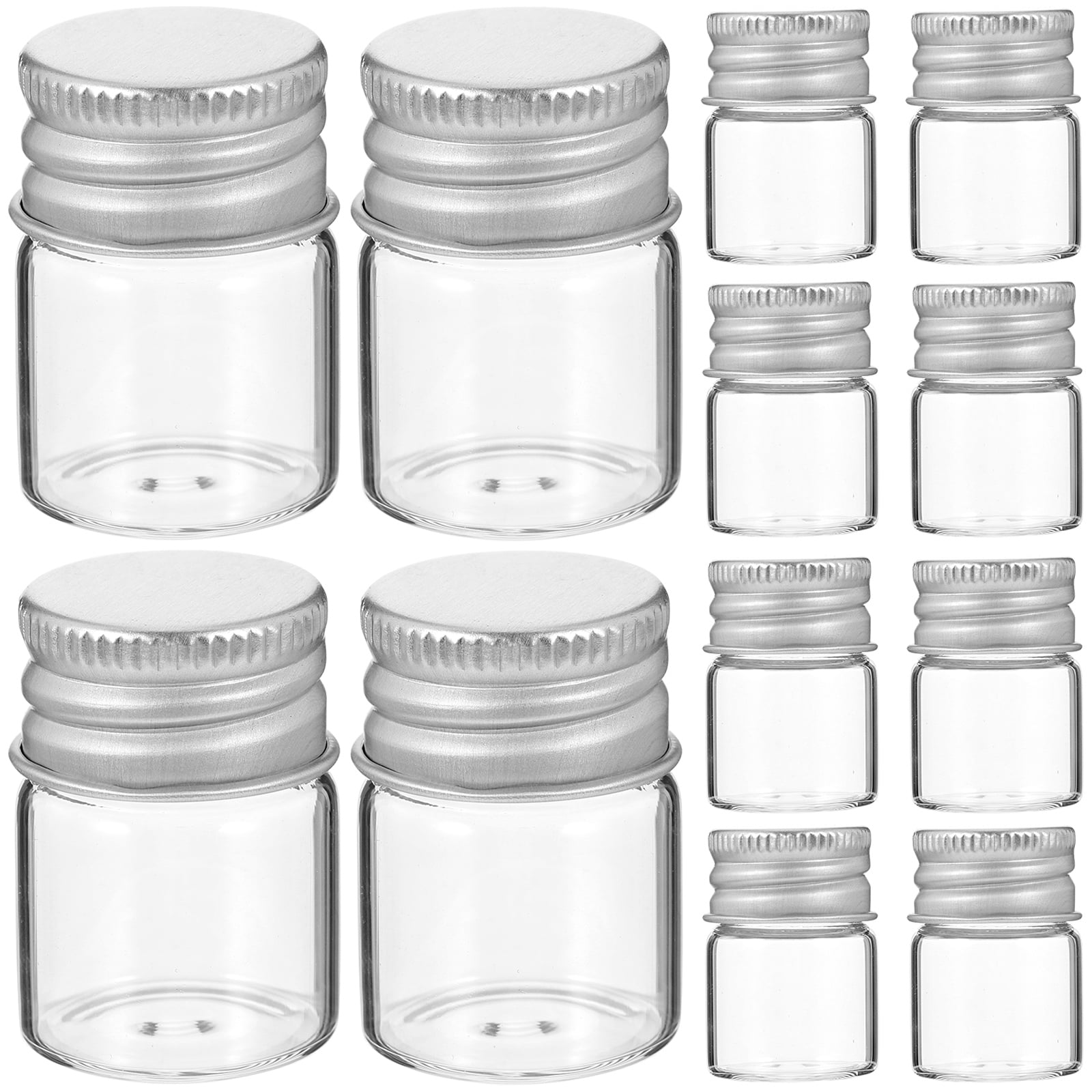 Mutably 12PCS Small Jars Glass Canning Jar with Screw Lids Empty Sample ...