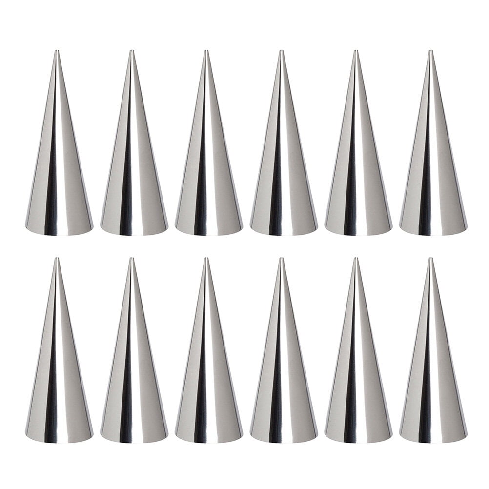 Mutably 18PCS Horn Molds Cones Stainless Steel Roll Horn Forms Conical ...