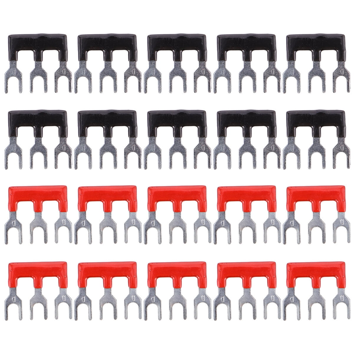 SWETRACE Dual Rows Wire Terminal Strip Black Copper Nickel Plated 20Pcs ...