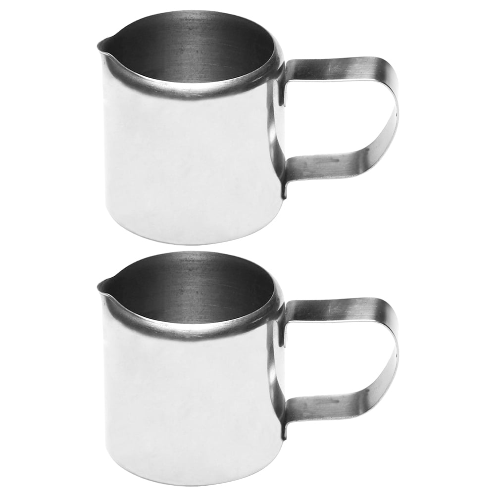 Mutably 2Pcs Simple Shop Milk Jug Stainless Steel Sauce Container ...