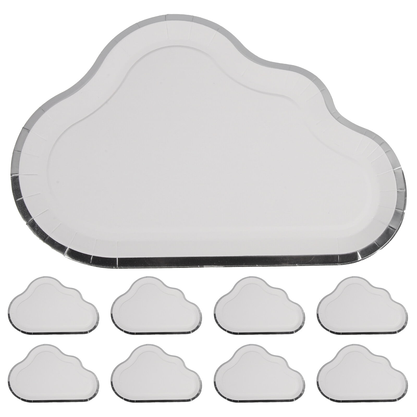 SWETRACE Cloud Shaped Paper Plates 8Pcs Holiday Gatherings and Outdoor ...