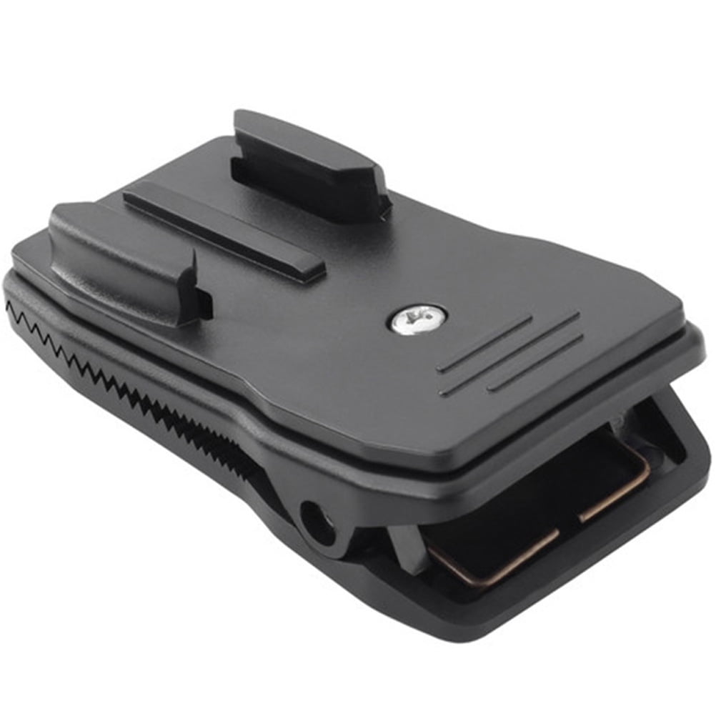 Black PC Backpack Camera Clip with 360° Rotation for Secure Action Cam ...