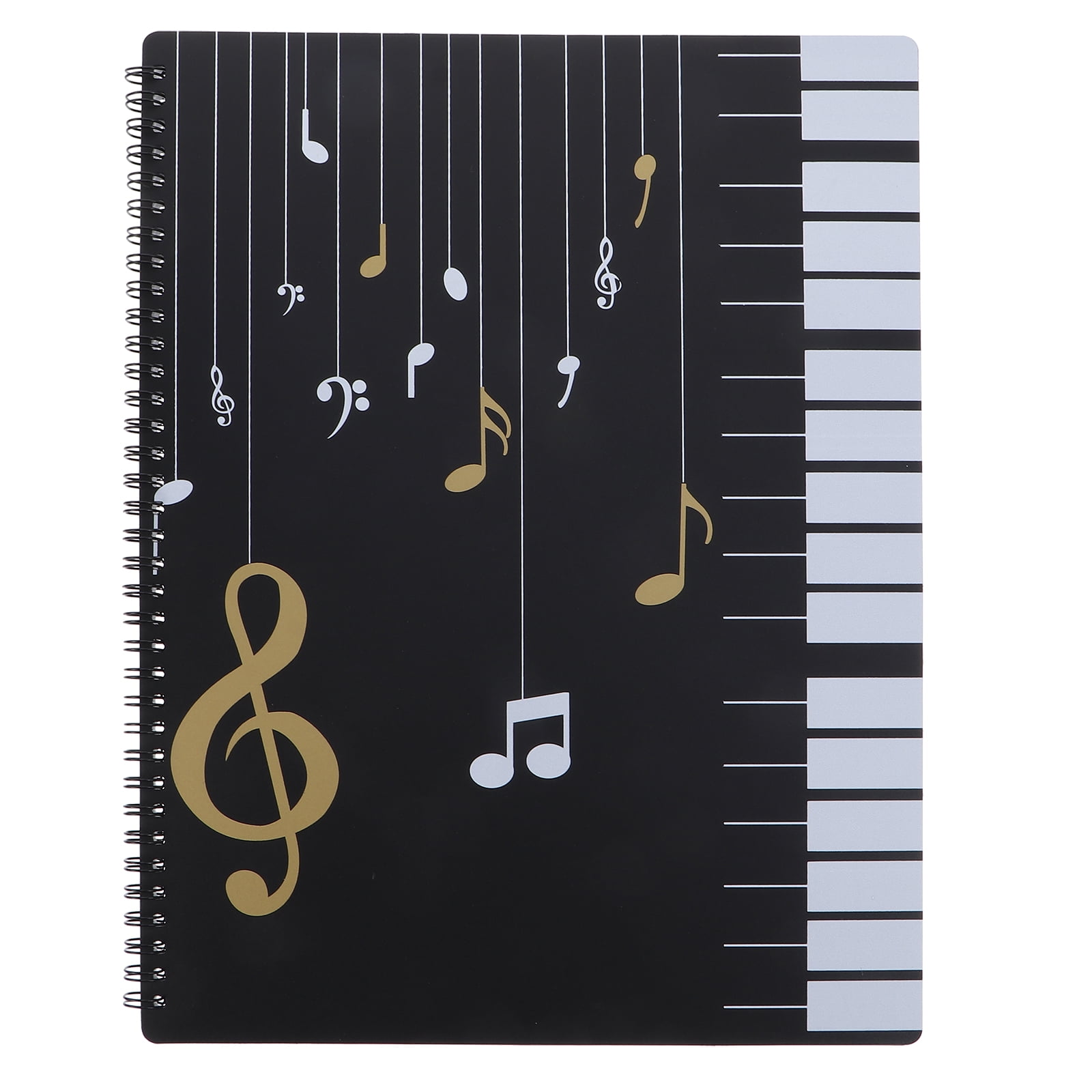 WORGEOUS Black Music Folder with Clear Splint and Premium Ring for ...