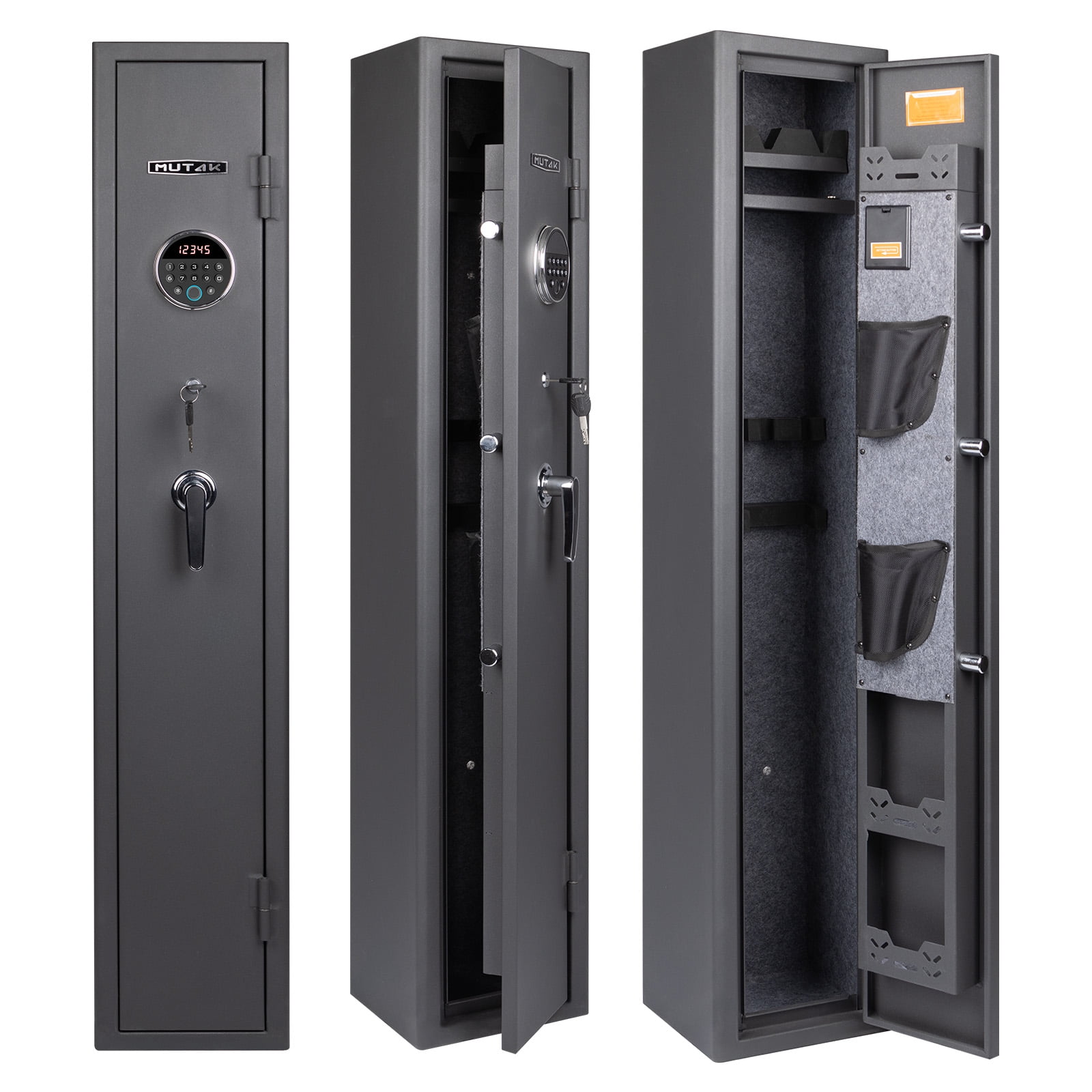 Mutak Biometric Gun Safe for 2-3 Rifles Home Long Gun Cabinet ...