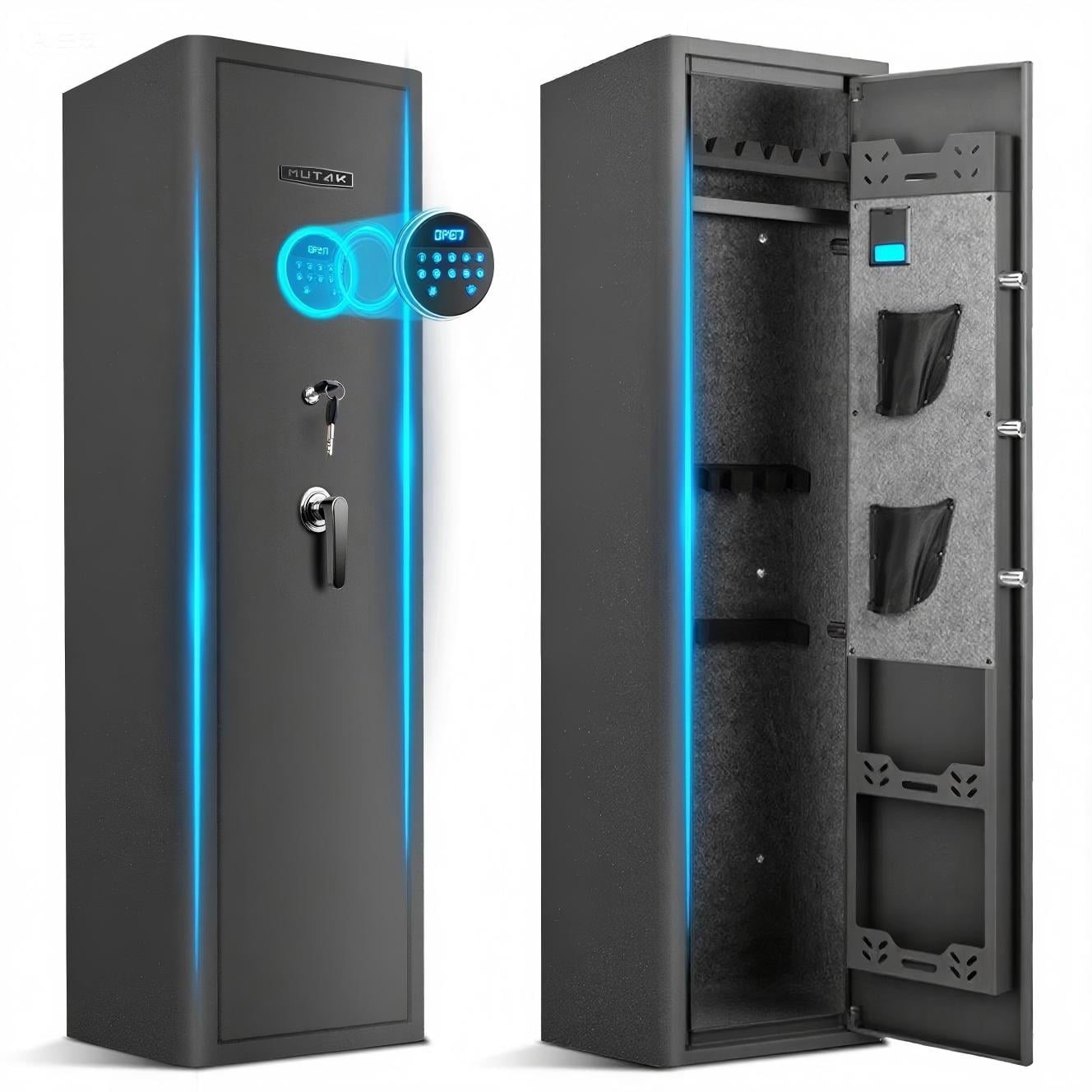 Mutak Gun Safe, Quick Access Password Long Gun Safe, 5 Gun Safes for ...