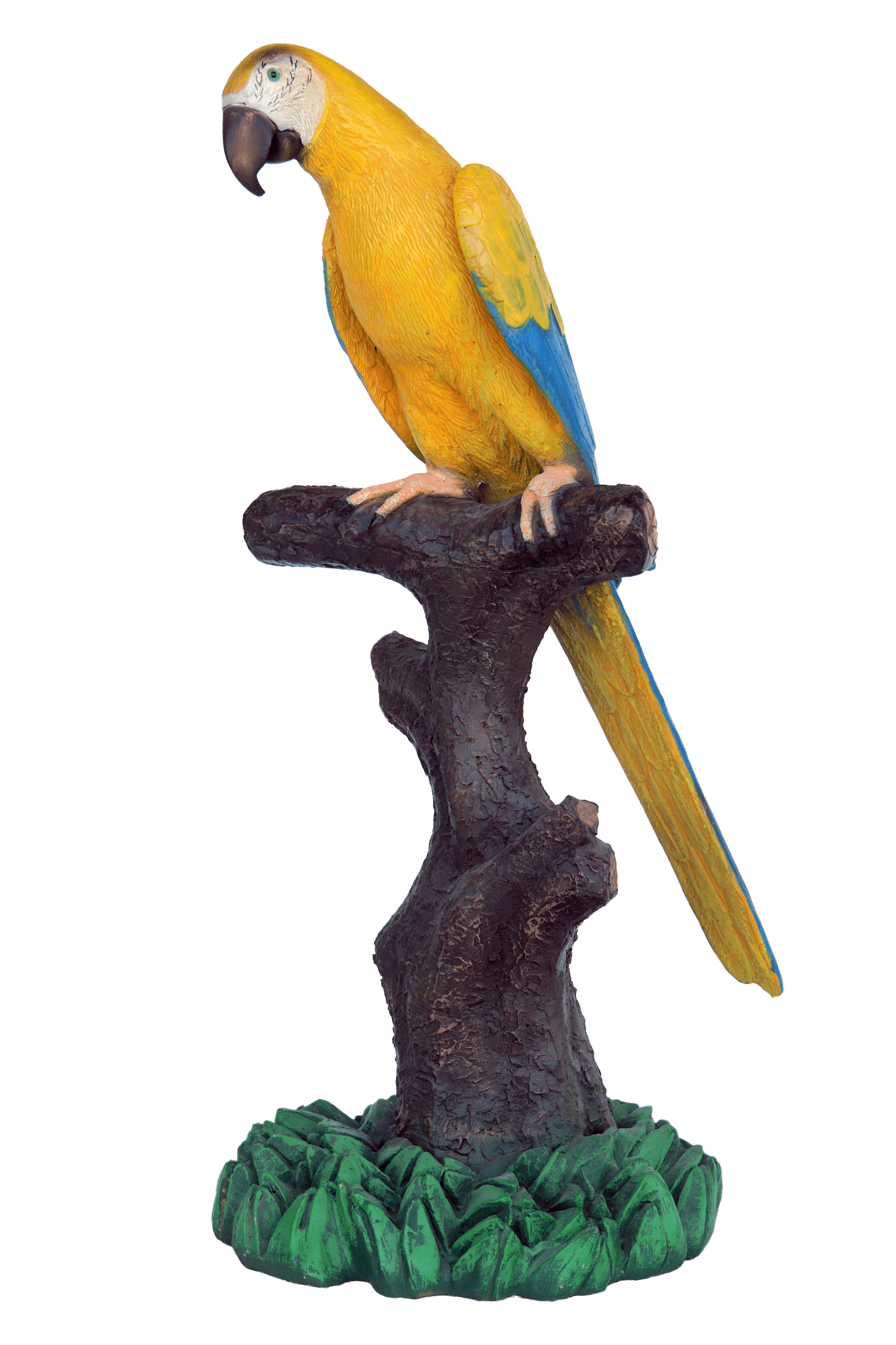Mutation Macaw Yellow Blue Parrot On Branch Life Size Statue - Walmart.com