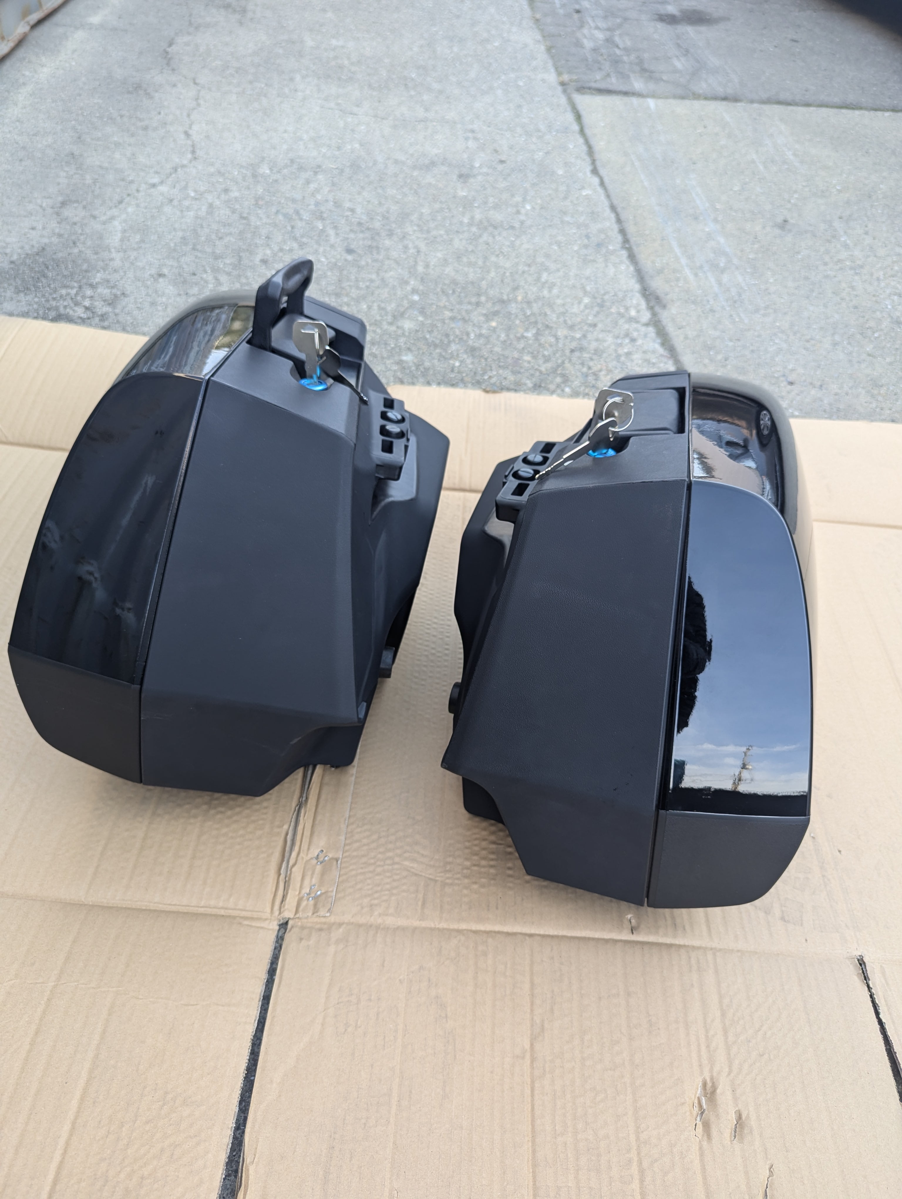 Mutazu Left and Right Black Hard Saddlebags Saddle bags for Honda ...