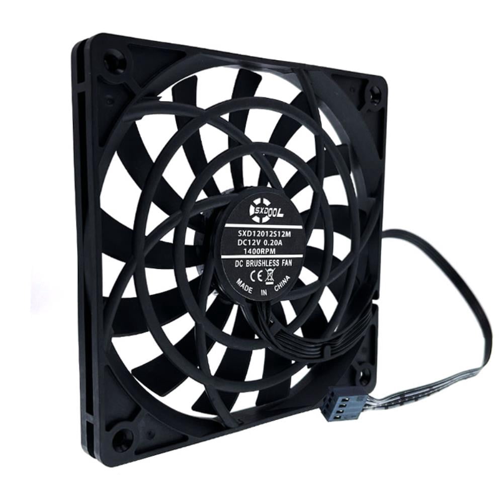 Mute 120mm 12cm PWM Cooling Fan Slim 12mm,120X120X12mm DC 12V 0.20A ...