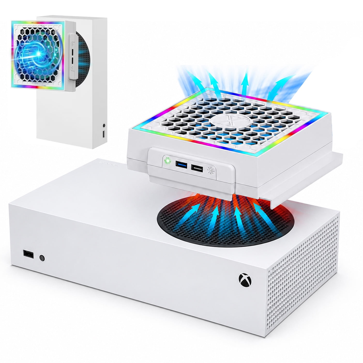 Mute Cooling Fan for Xbox Series S, High Speed RGB Fan Cooler System ...