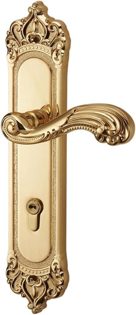 Mute Interior Door Lock Scandinavian Minimalist Brass Wooden Door Lock ...