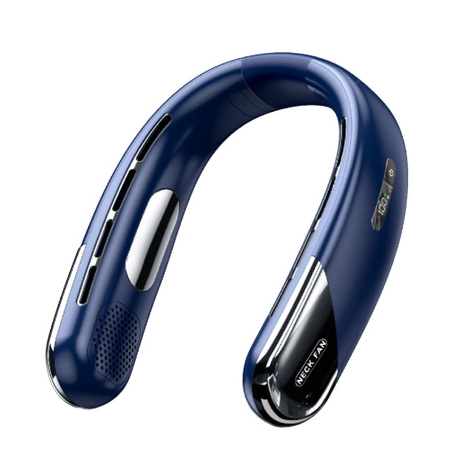 Mute Portable USB Neck Fan 2400mAh Bladeless Cooling Neck Fan LED ...