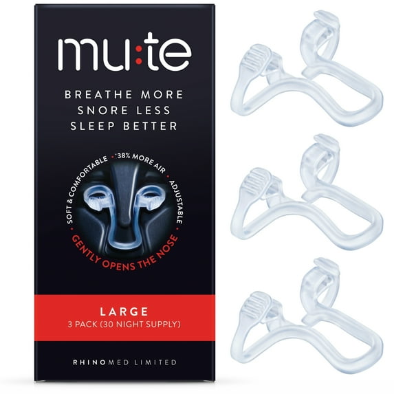 Mute Nose Breath Stop Snore Nasal Device, Large, 3 Ct - Walmart.com