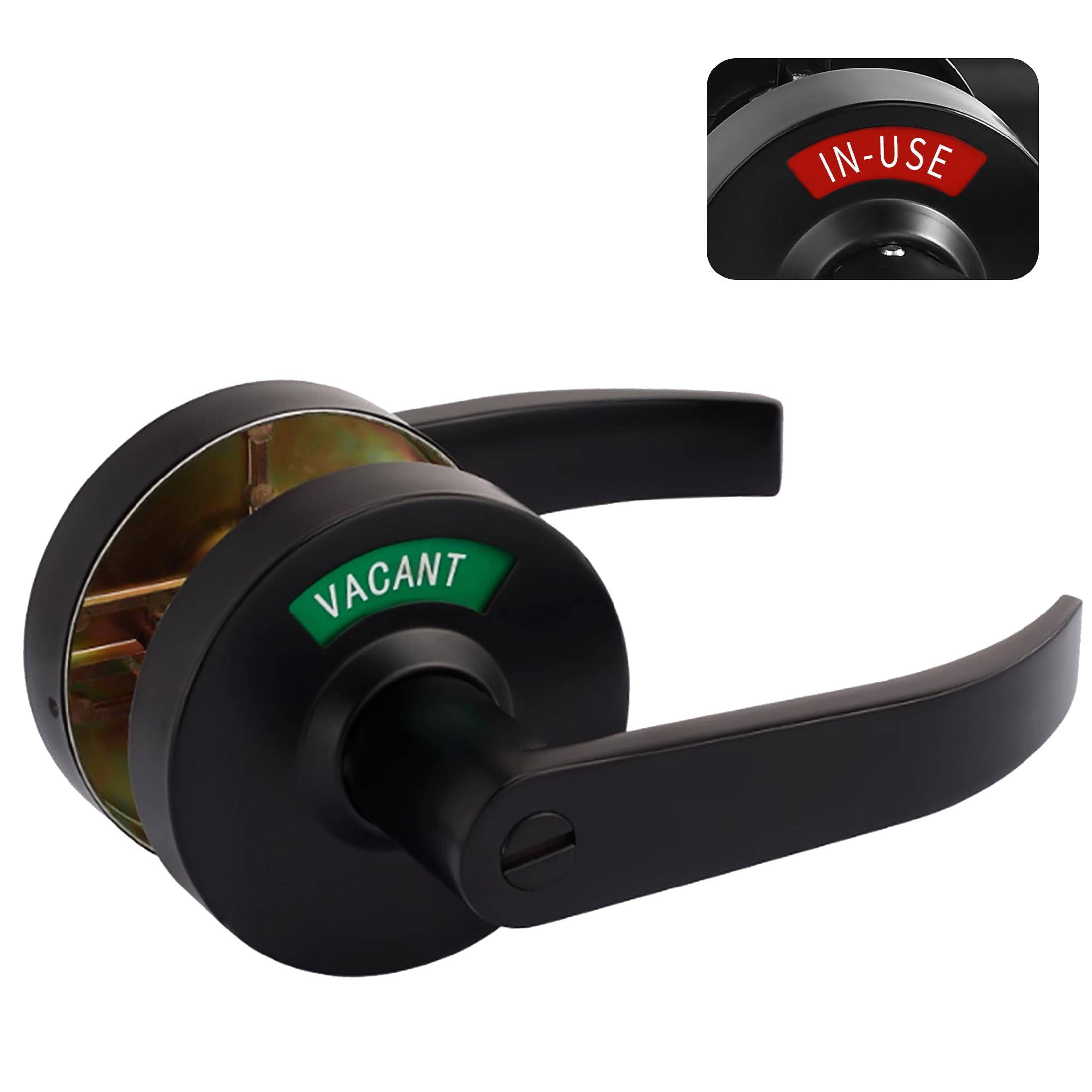 MuteX Extra Large Bathroom Privacy Lever Lock with Large Inuse or ...