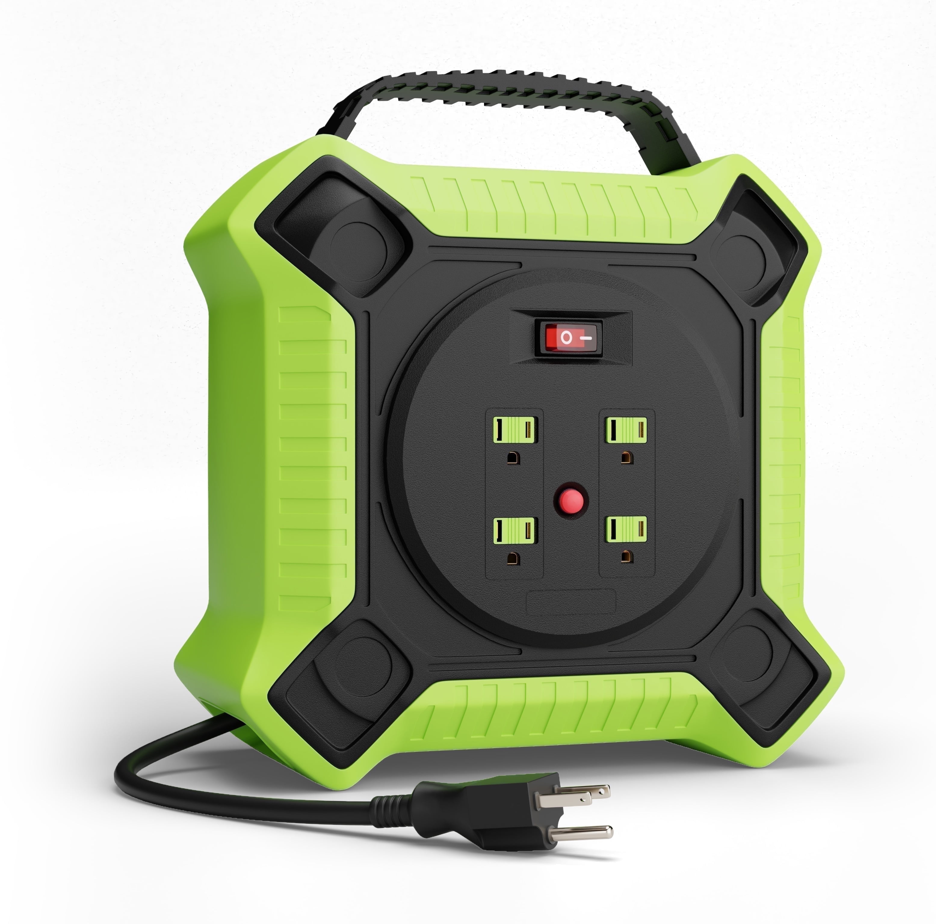 MutecPower 35ft Retractable Extension Cord, 4 Outlets, On/Off Switch ...