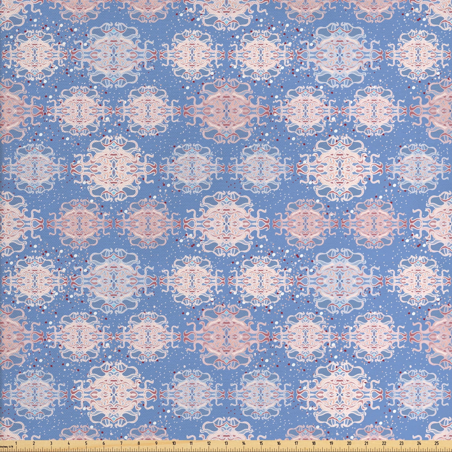 Muted Colors Fabric by the Yard, Continuous Pattern with Splashing ...