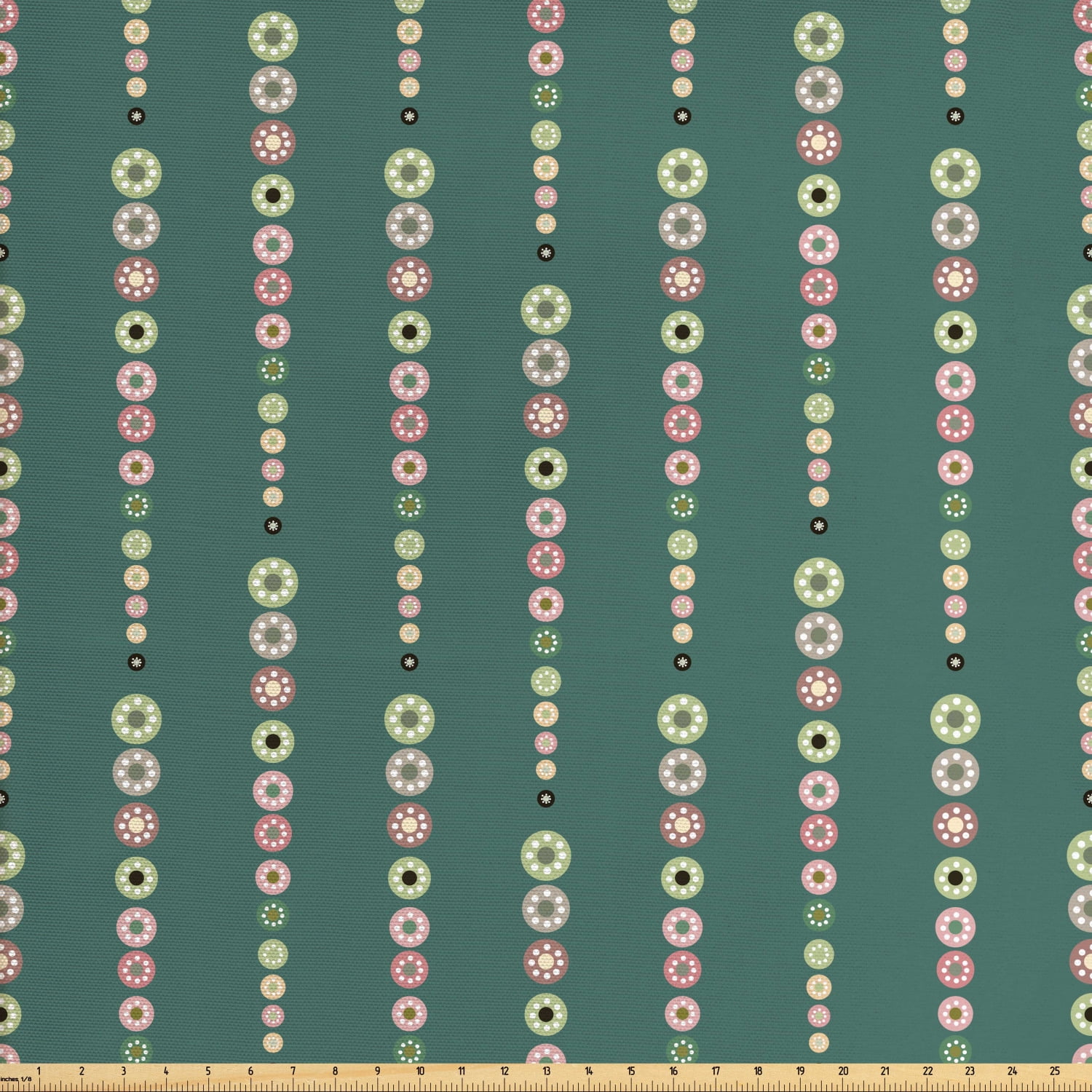Muted Colors Fabric by the Yard, Pastel Repetitive Pattern with ...