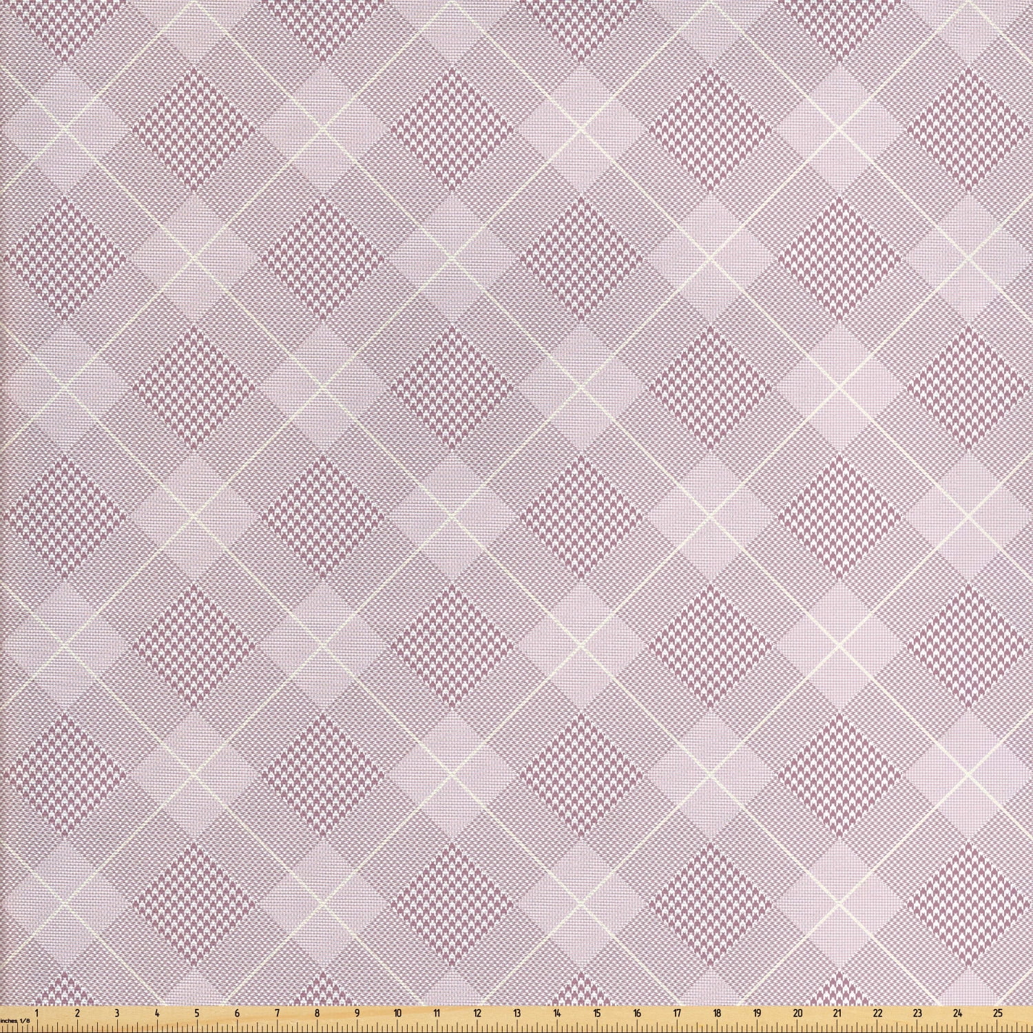 Muted Colors Fabric by the Yard, Plaid Inspired Squares Print in ...
