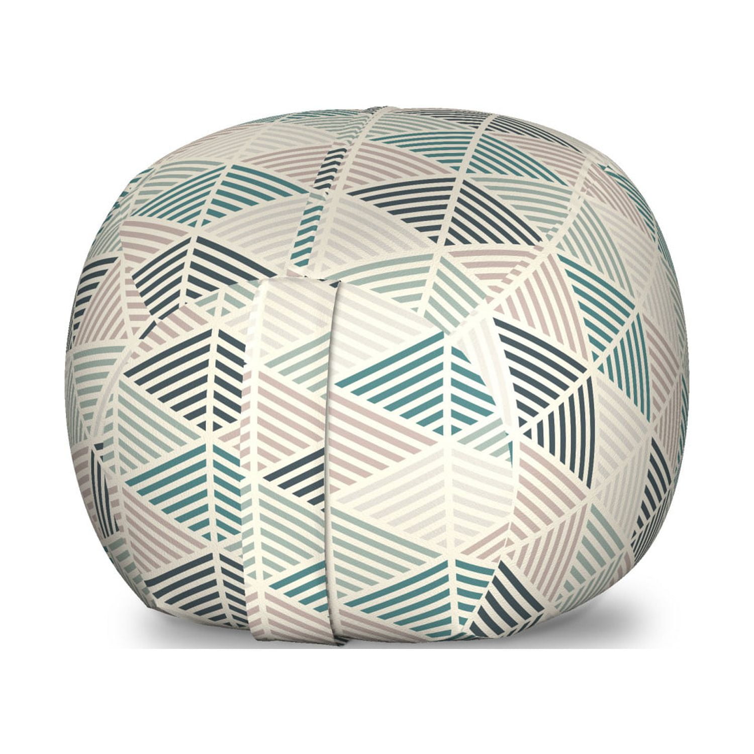 Muted Colors Storage Toy Bag Chair, Modern Scene of Stripes Forming ...