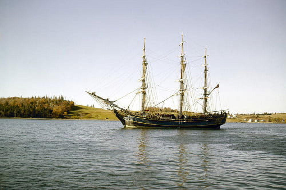 Mutiny on the Bounty H.M.S. Bounty ship sailing by Tahiti Island 24x36 ...