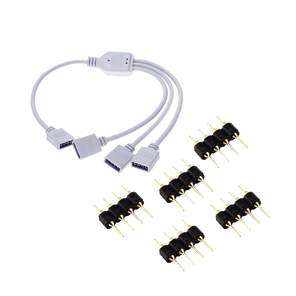 Mutmorningal 1 LED Splitter Cable 4 Way Splitter for RGB LED Strip 5050 ...