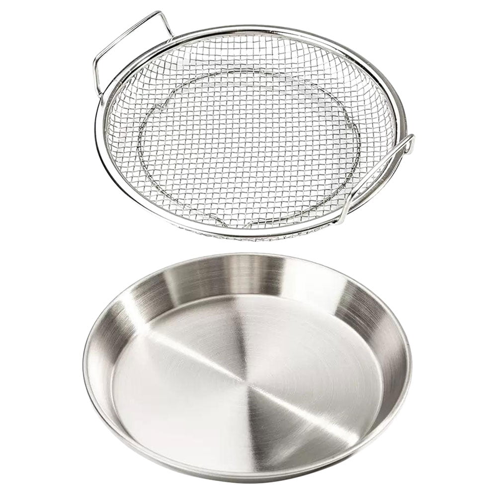 Mutmorningal 1 Set Fries Serving Plate with Oil Filter and Cooling Net ...
