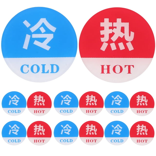Mutmorningal 10 Pairs Hot And Cold Signs Faucets Cold Hot Water ...