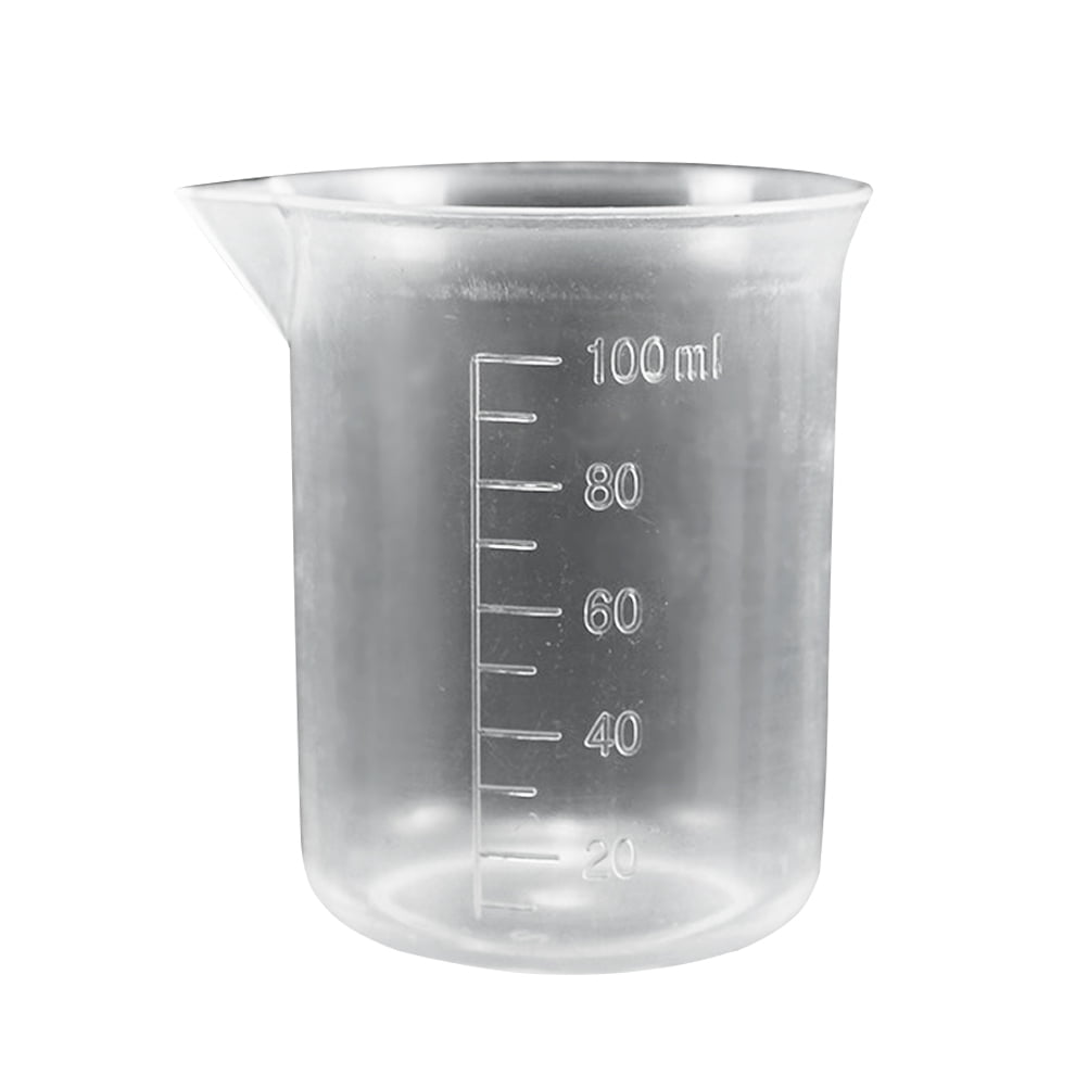Mutmorningal 100ML Plastic Beaker Cup, Premium PP Graduated Measuring ...