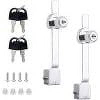 DRAFIDEEP Durable Iron Glass Cabinet Lock, User-Friendly, Silver, 2Sets ...