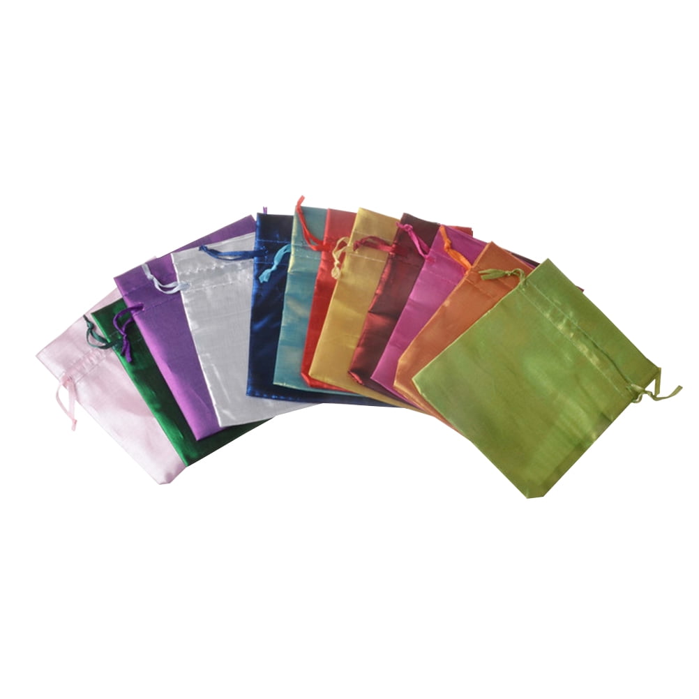 Mutmorningal 20PCS Satin Gift Bag Drawstring Pouch Sachet Bags Wedding ...
