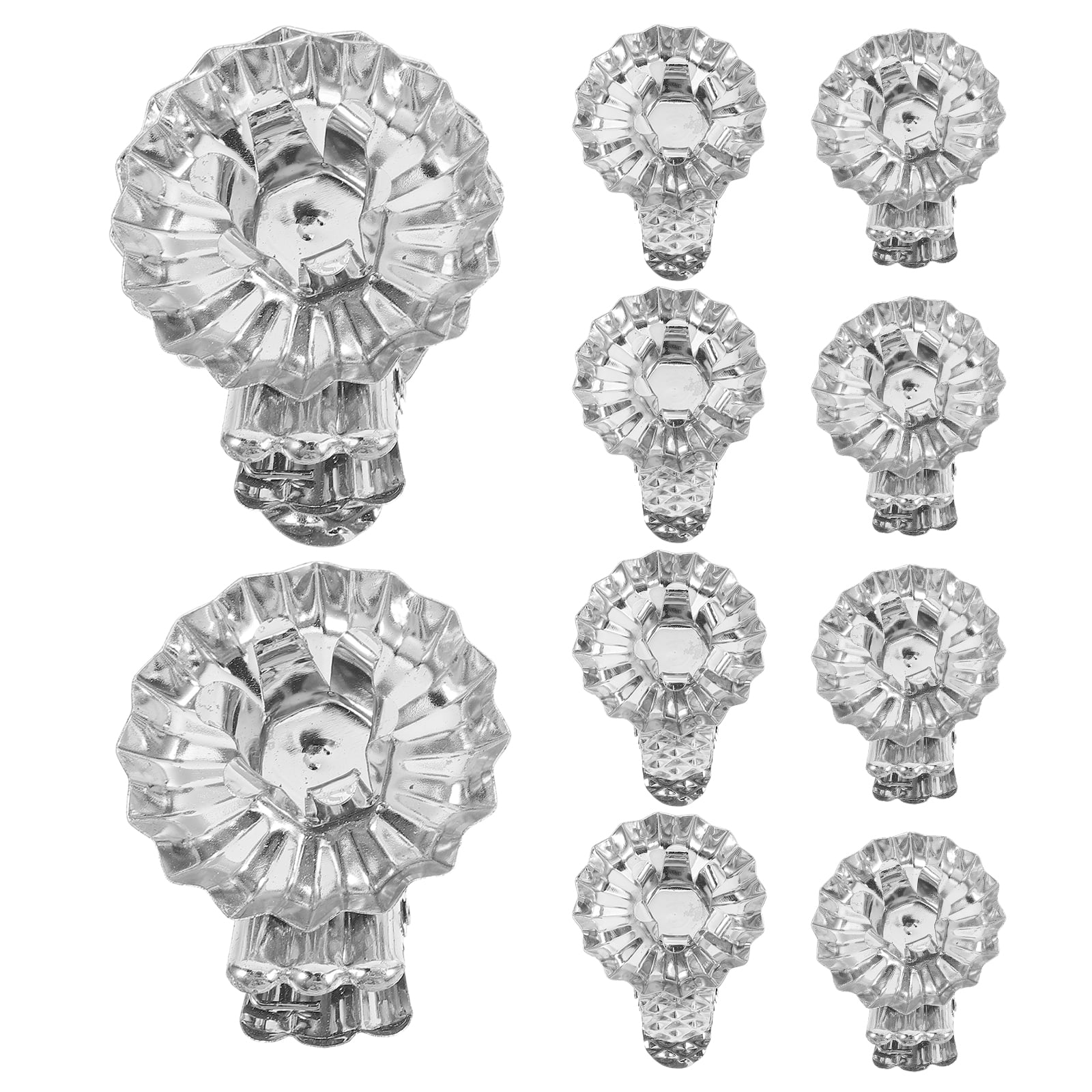 Mutmorningal 20pcs Clip-on Candle Holders Metal Tealight Candle Holder ...