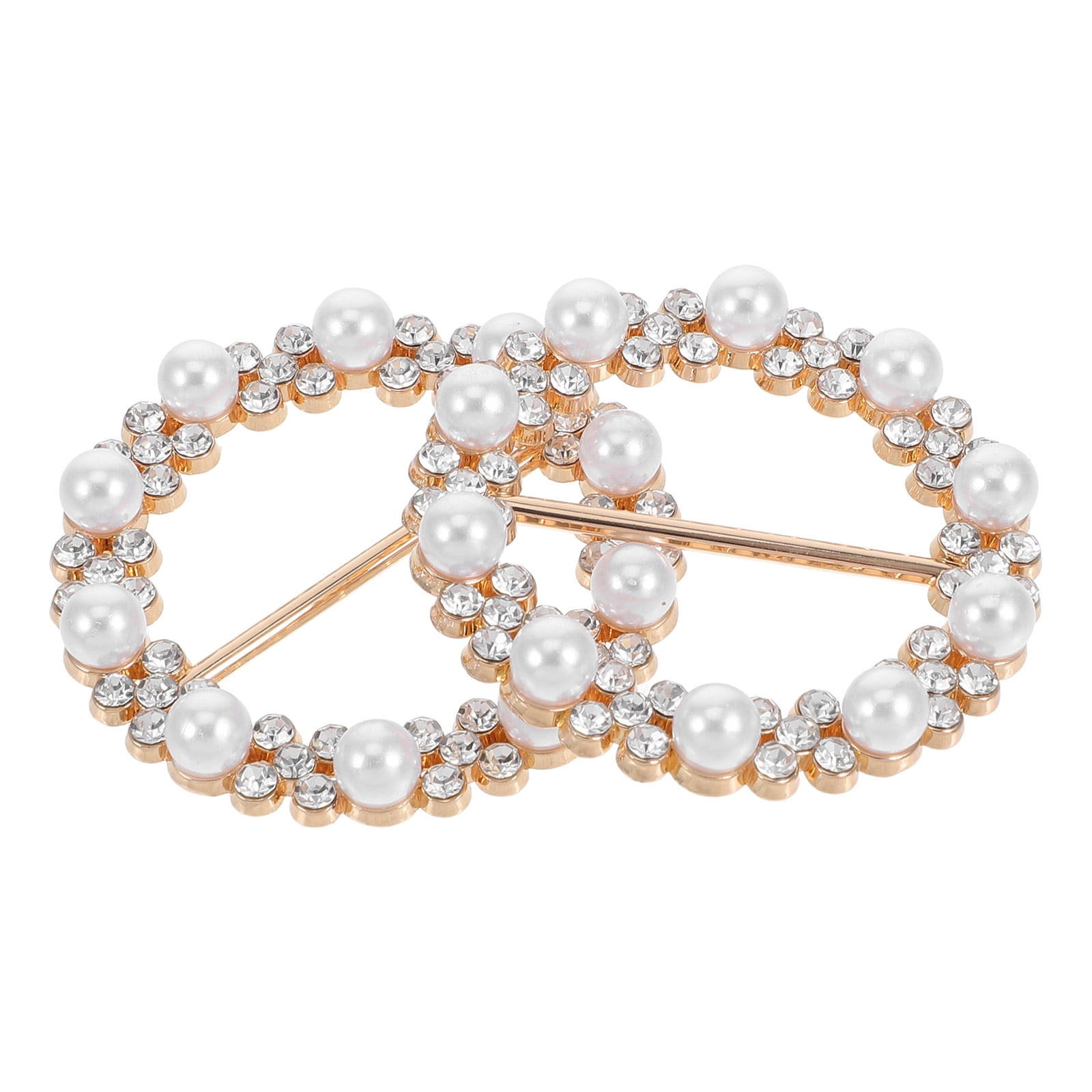 Mutmorningal 2pcs Scarf Clips T-shirt Tie Ring Buckle Heart Circle ...