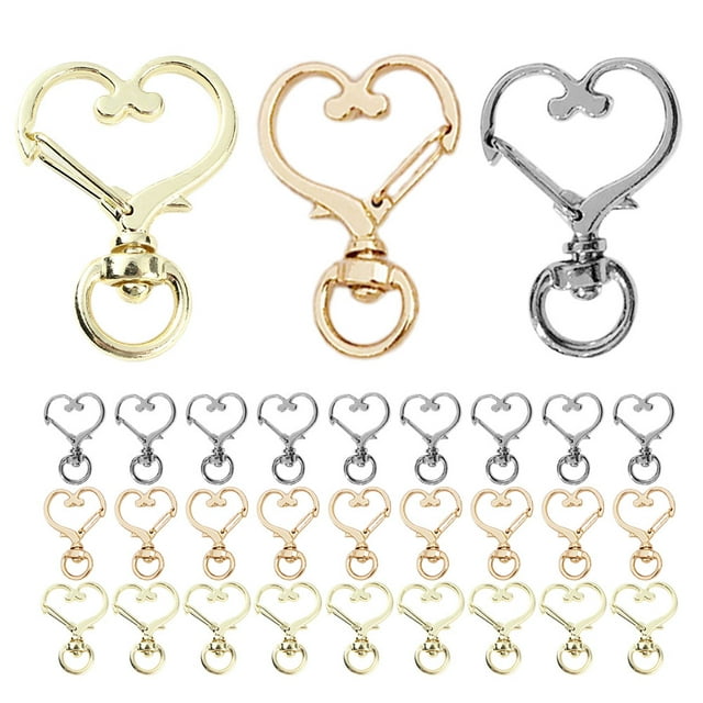 Mutmorningal 30Pcs Keychain Clip Key Chain Making Kit Swivel Snap Hooks ...
