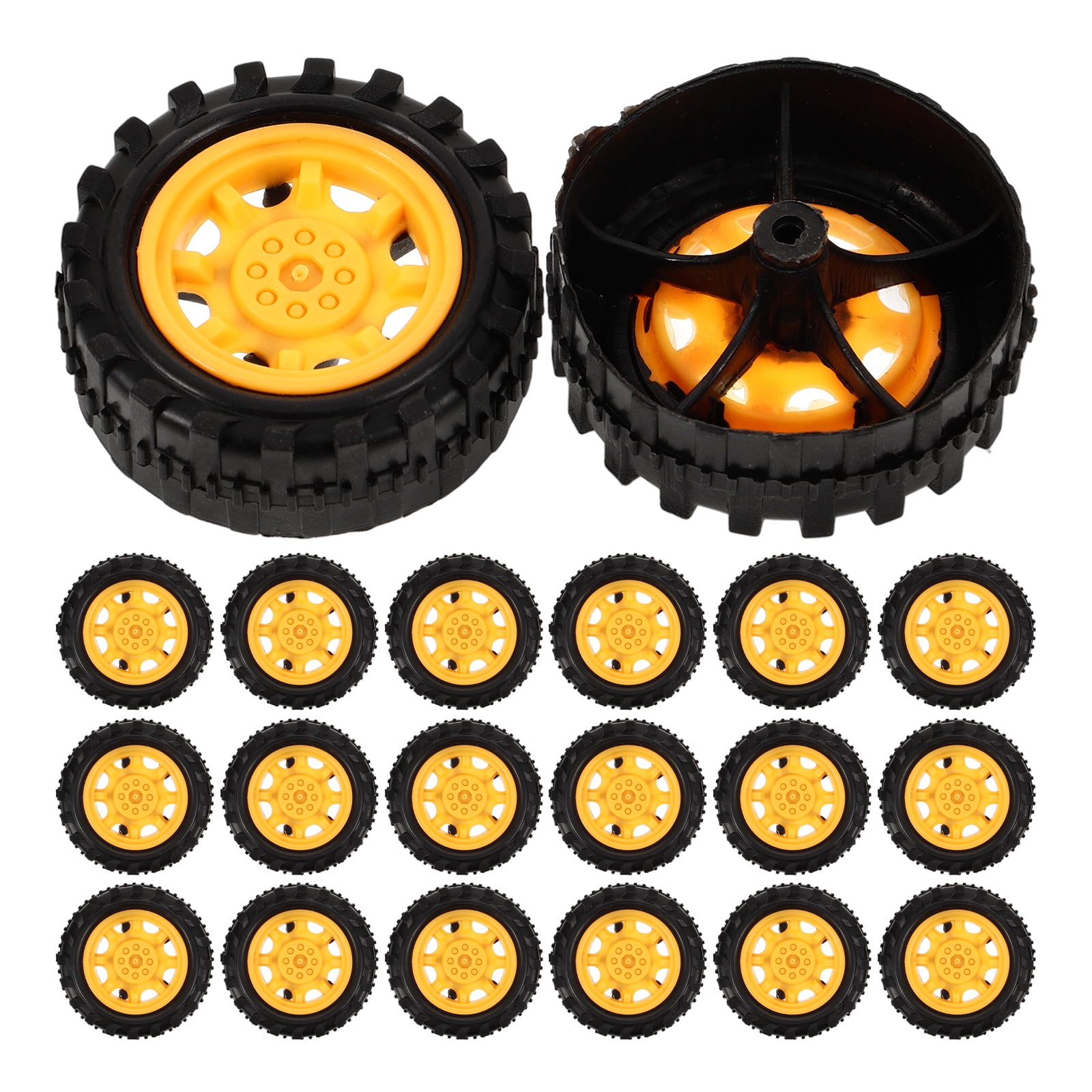 Mutmorningal 32pcs Plastic Car Wheels for Toy Models, Science Project ...